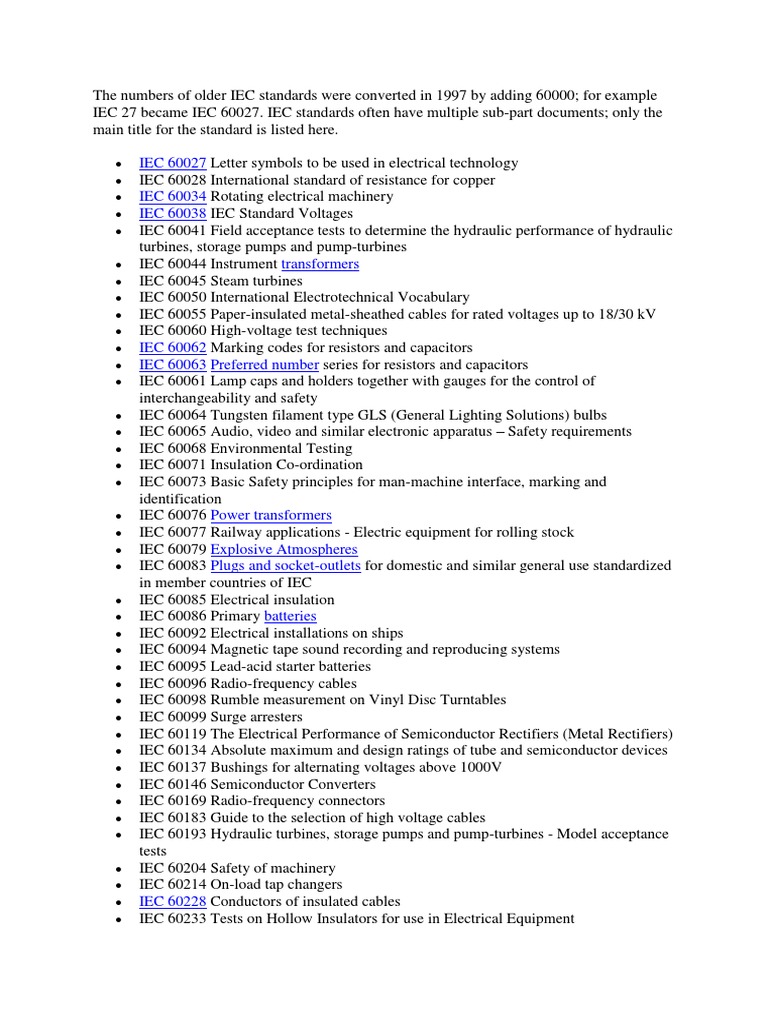 IEC Standards | PDF | Photovoltaic System | Insulator (Electricity)