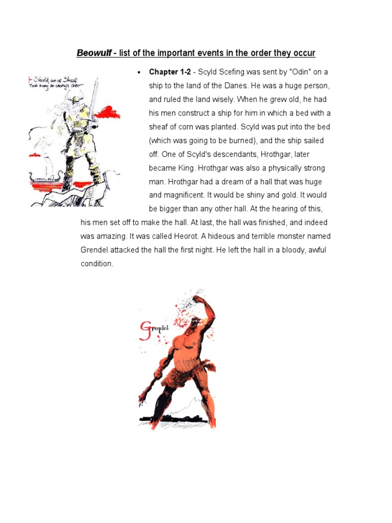Beowulf - Chapter Summaries | PDF | Beowulf | Medieval Legends