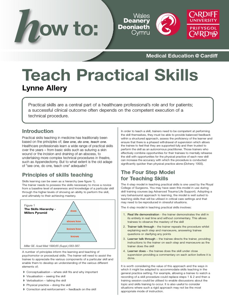 Teaching Practical Skills in Healthcare | PDF | Competence (Human ...