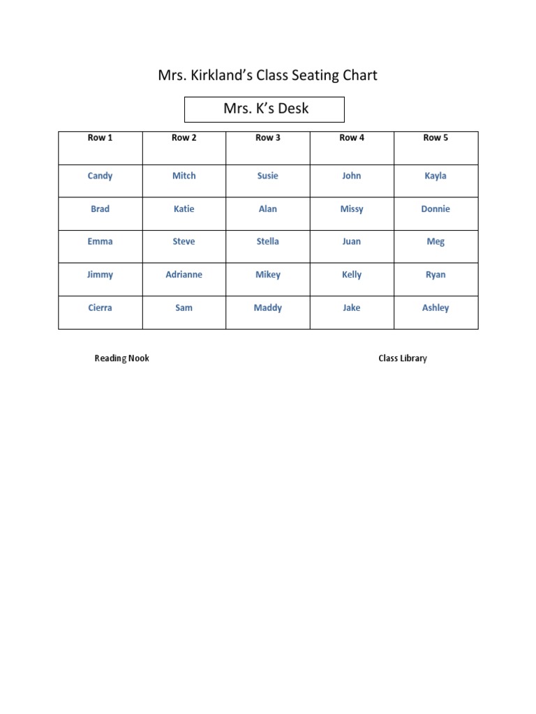 Seating Chart | PDF