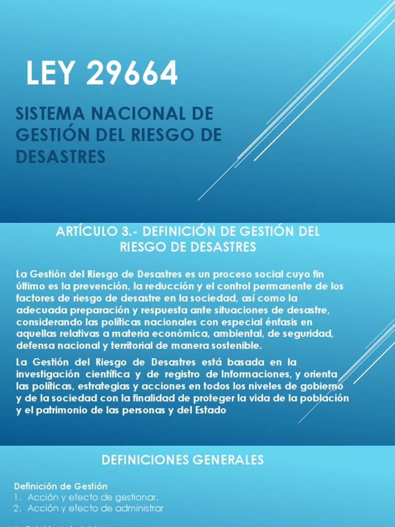 Ley 29664 | PDF | Riesgo | Vulnerabilidad