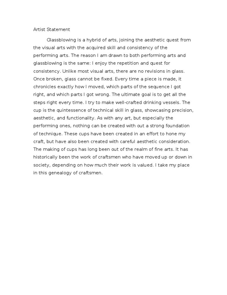 Student03 - Artist Statement | PDF