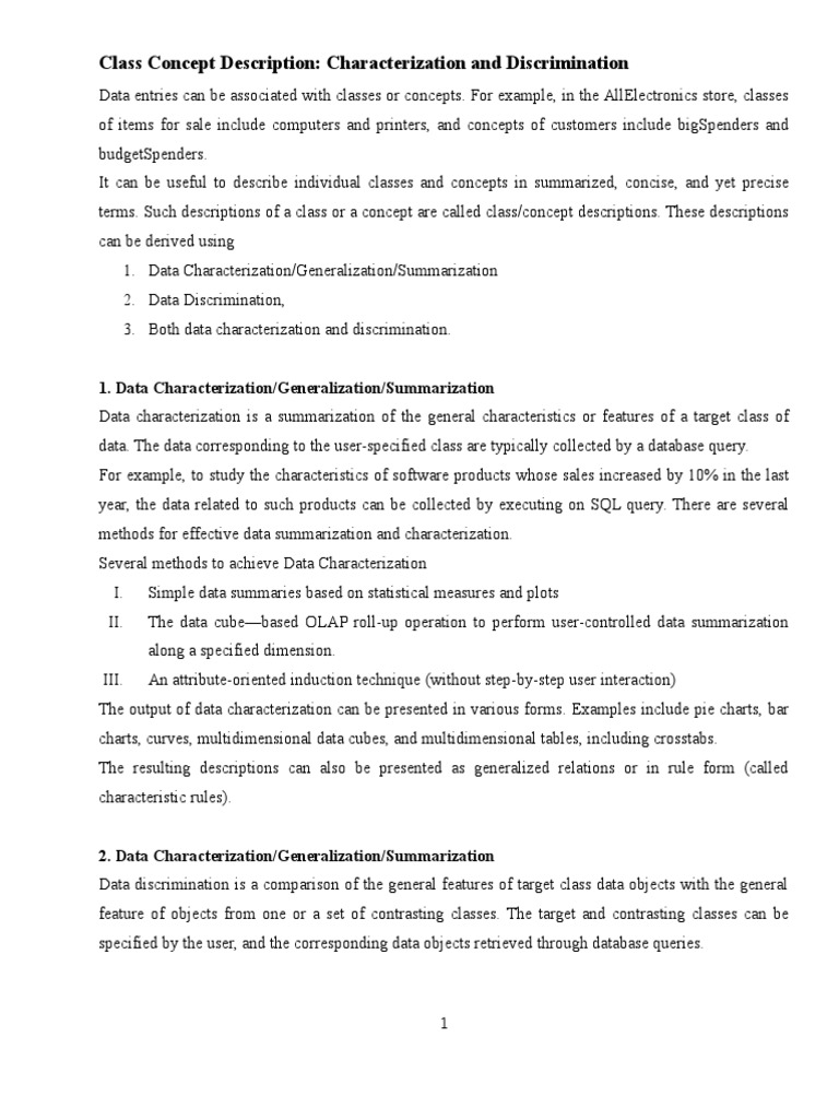 Attribute Oriented Induction Pdf Data Relational Database 
