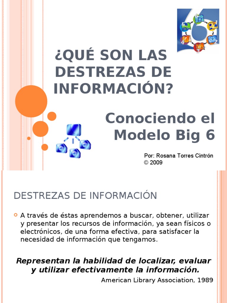 Competencias de Información y Modelo Big 6 | PDF | Información | Internet