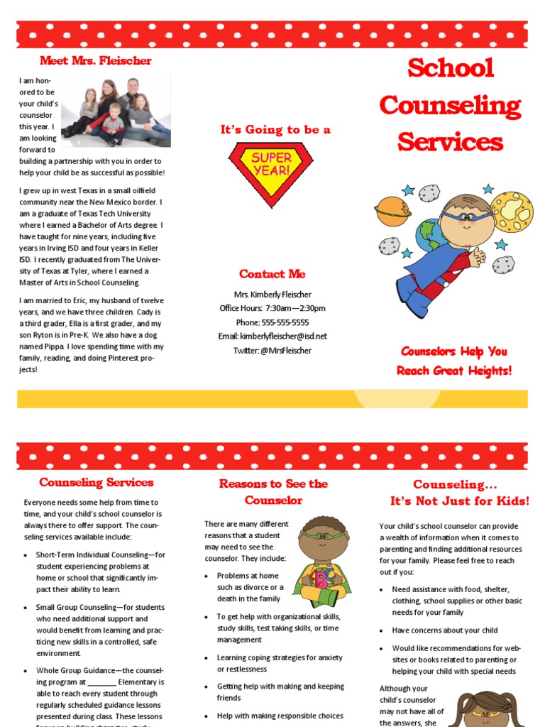 School Counseling Brochure | PDF | School Counselor | Parenting