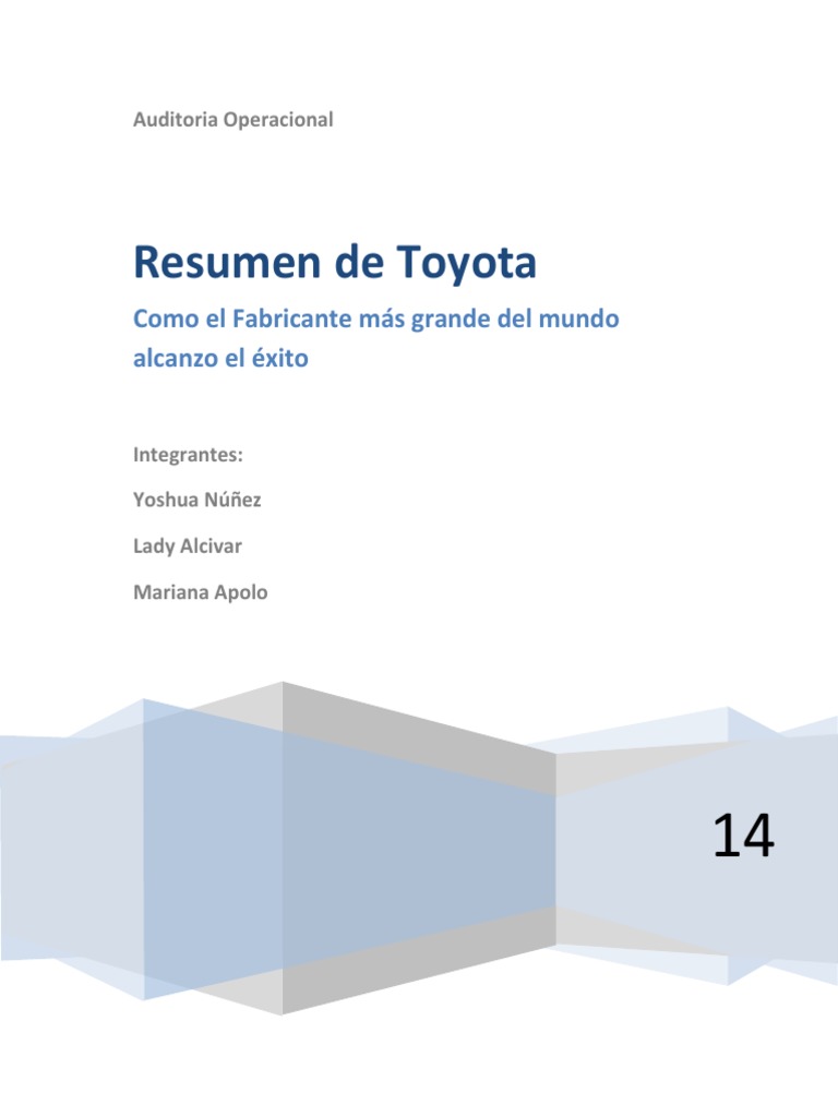 Requisitos para trabajar en Toyota | PDF | Liderazgo | Grupo de trabajo