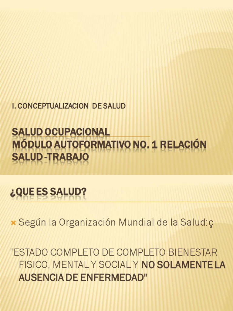 Conceptos Salud Ocupacional Pdf Comportamiento Biología