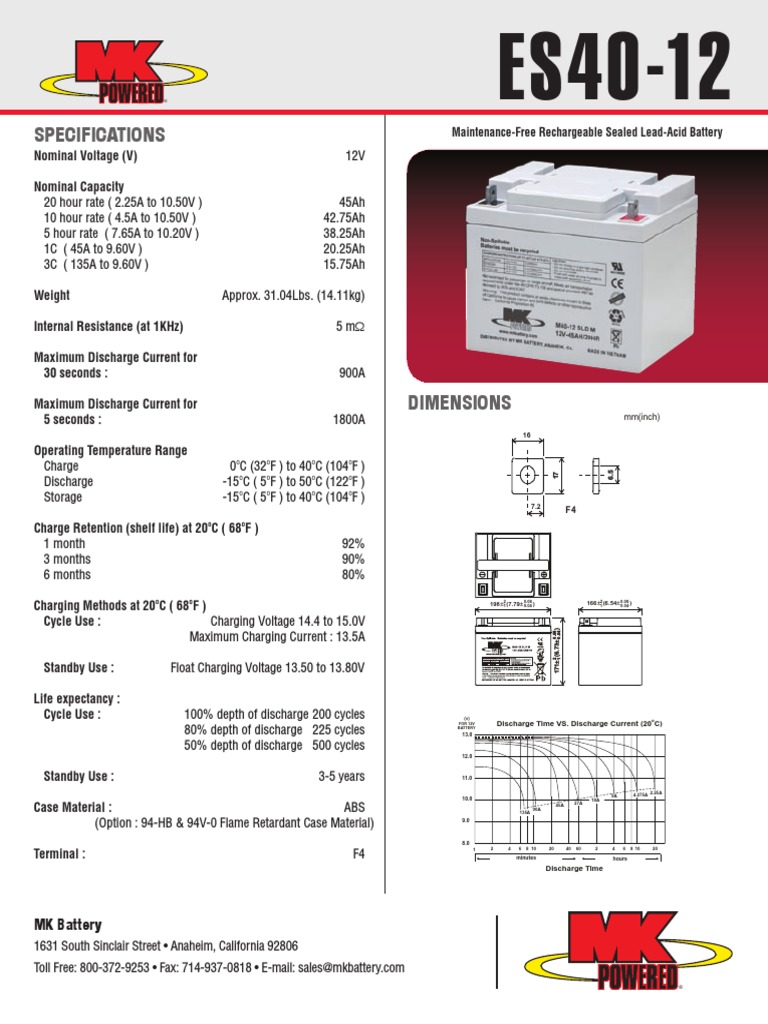 Es40 12 | PDF | Rechargeable Battery | Energy Storage