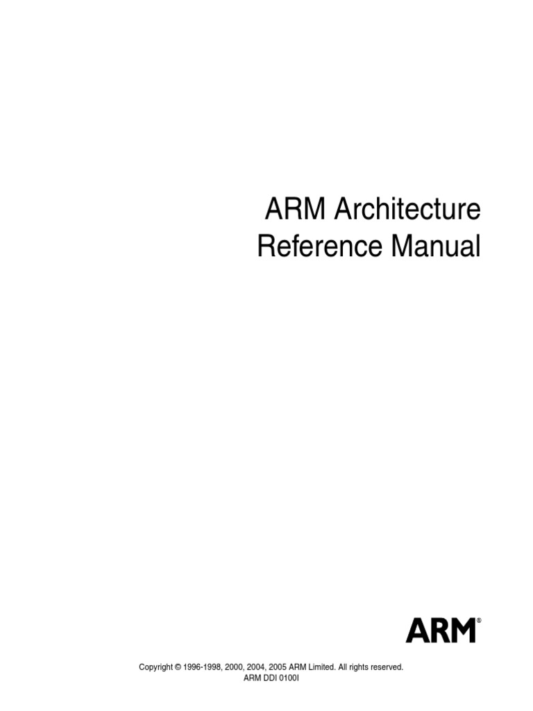 ARM Architecture Reference Manual | PDF | Arm Architecture | Instruction Set