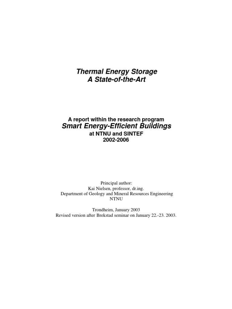 Thermal Energy Storage Technologies Overview | PDF | Energy Storage | Hvac