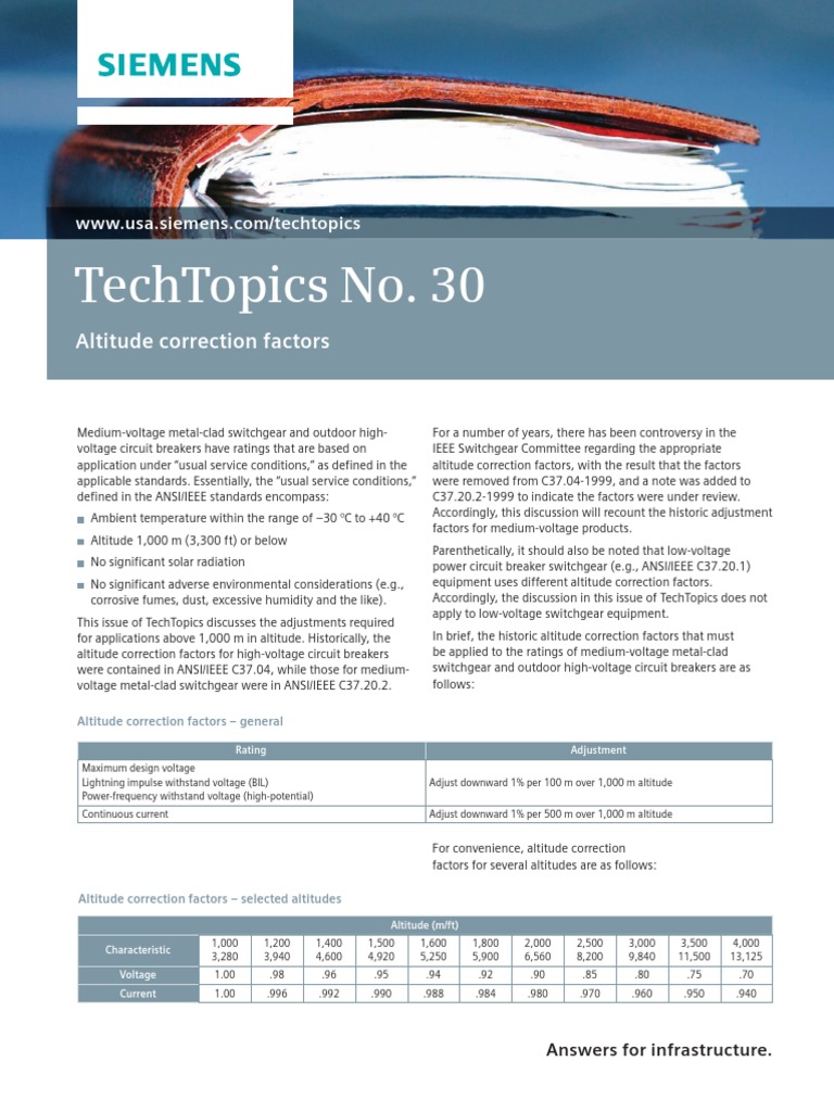 Altitude Correction Factors | PDF