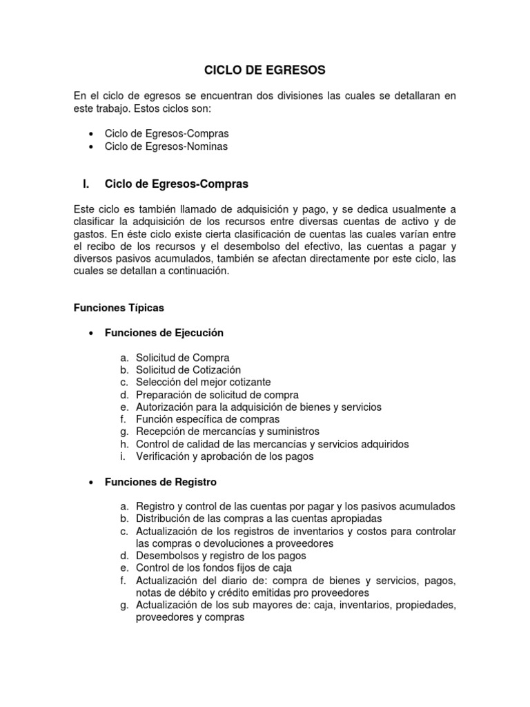 3 - Ciclo de Egresos Patty | PDF | Contabilidad | Salario