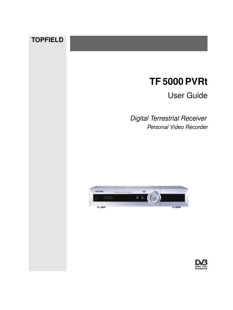 TF 5000 PVRT | PDF | Menu (Computing) | Television