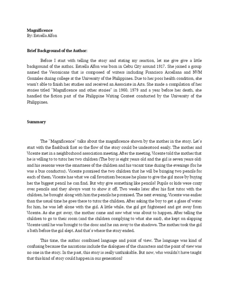 Magnificence Analysis