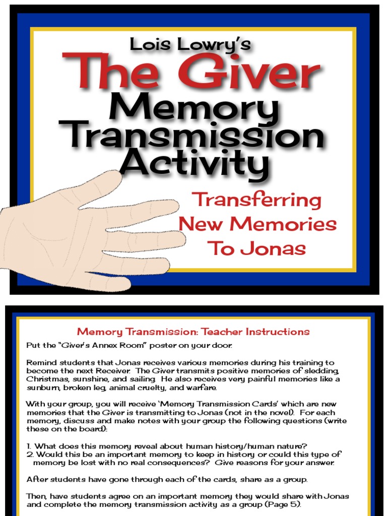 The Giver: Memory Transmission Activity | PDF | The Giver
