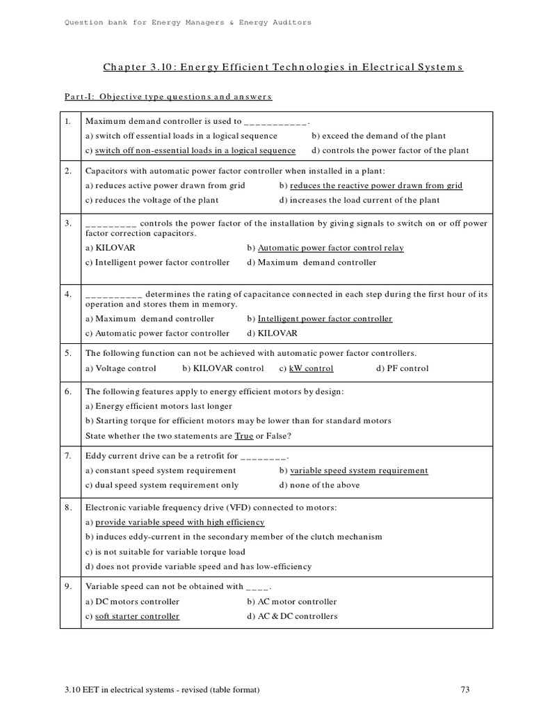 Chapter 3.10: Energy Efficient Technologies in Electrical Systems | PDF ...