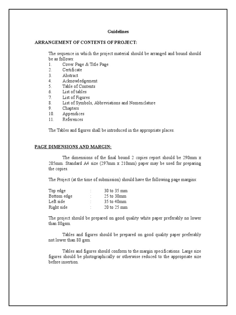 Final Year Project Report Format Pdf Writing Text