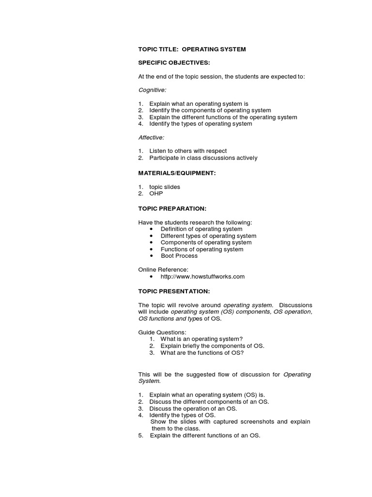 Operating System 1 | PDF