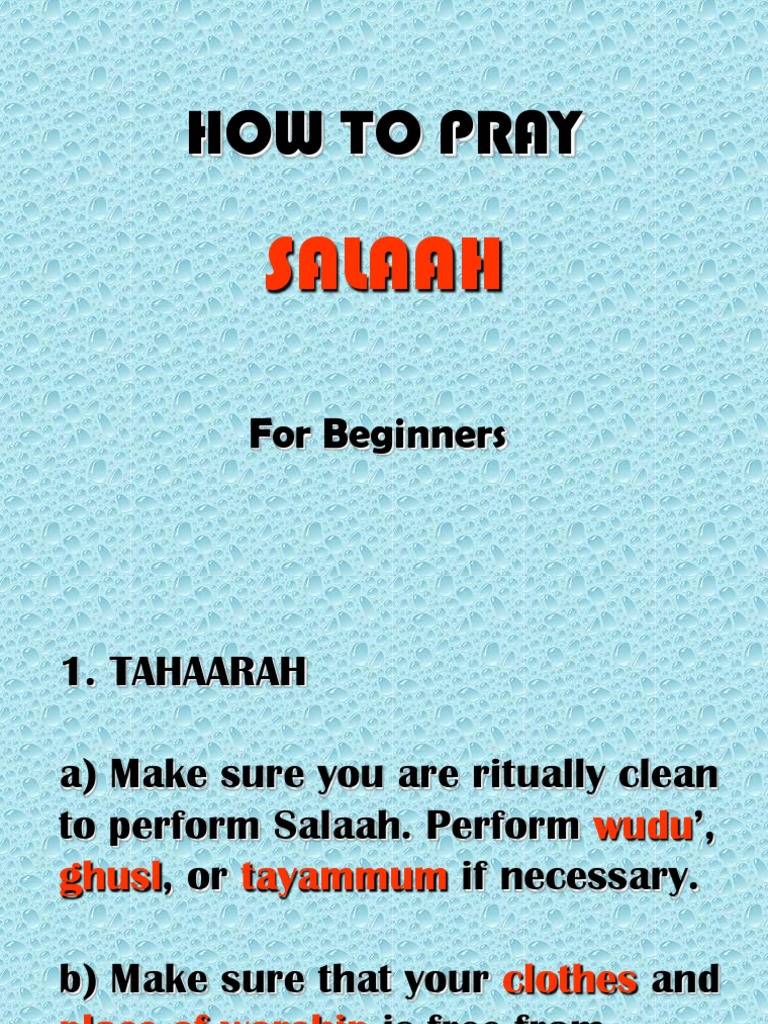 Basics To Islamic Prayer | PDF | Prayer | Abrahamic Religions