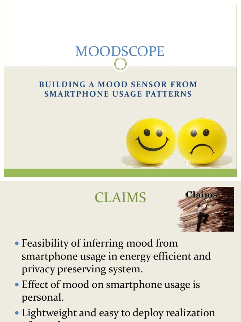 Moodscope: Building A Mood Sensor From Smartphone Usage Patterns | PDF ...