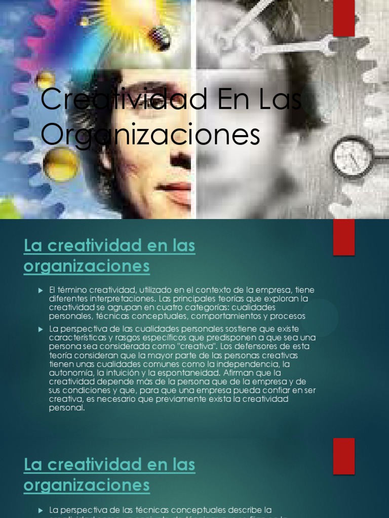 Creatividad en Las Organizaciones | PDF | Creatividad | Grupo de trabajo
