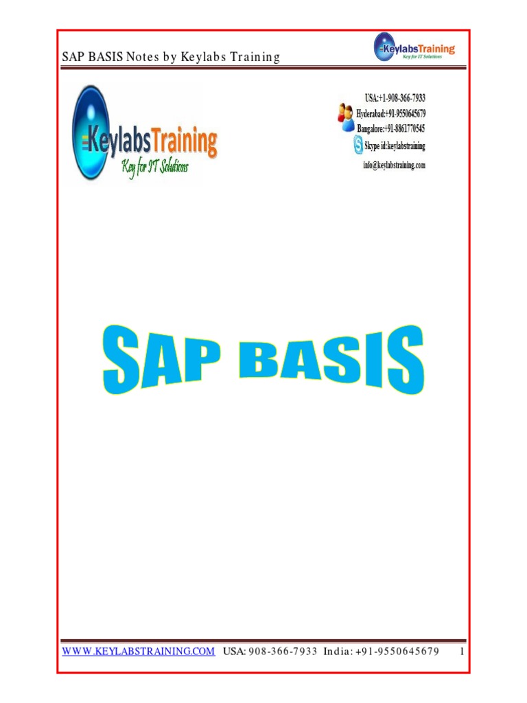 SAP BASIS Notes Keylabs Training | PDF | Hypertext Transfer Protocol ...