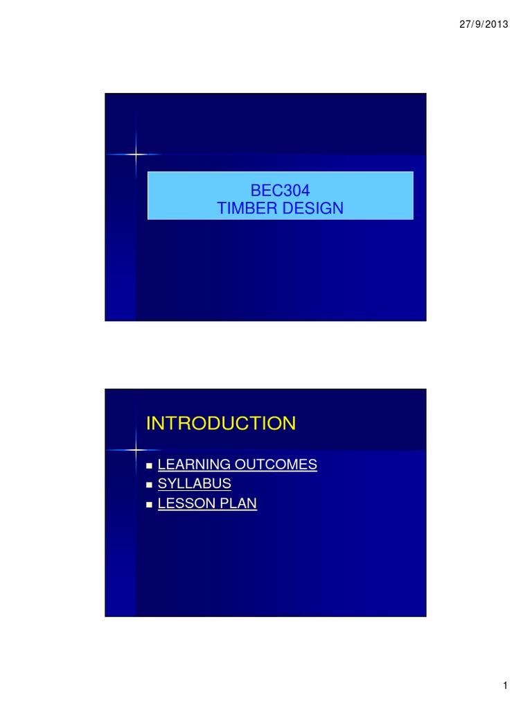 Timber Design - Introduction | PDF | Wood | Lumber