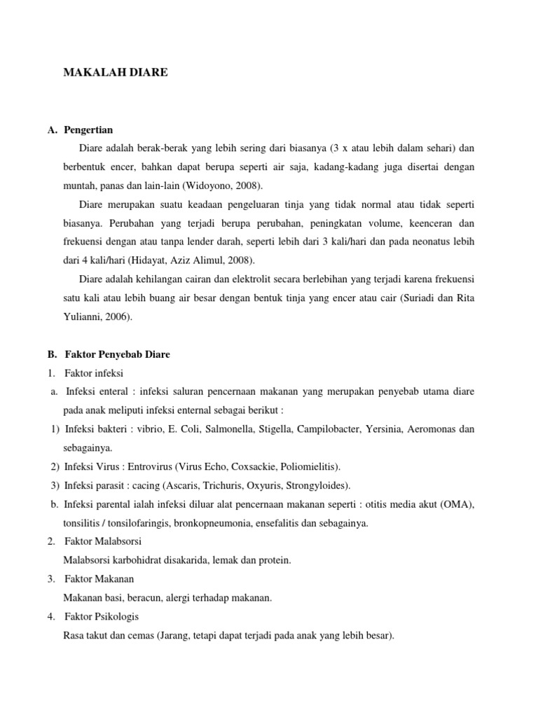 Makalah Diare | PDF