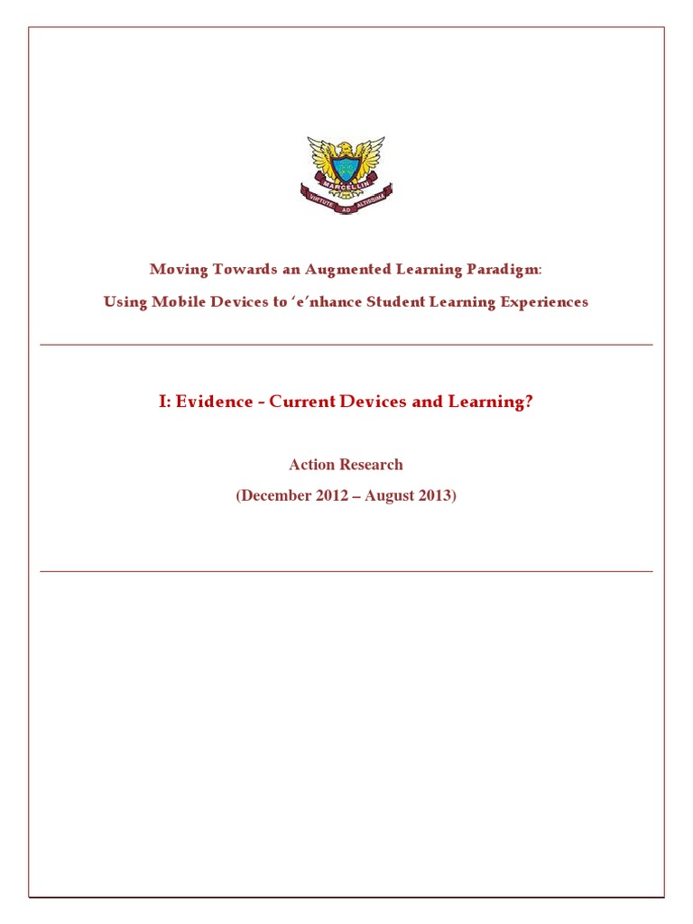 I: Evidence - Current Devices and Learning? | PDF | Ios | I Pad