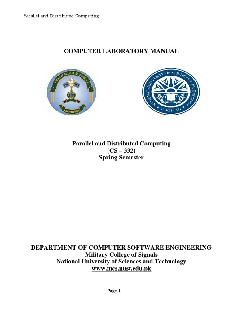 Computer Laboratory Manual: Parallel and Distributed Computing | PDF ...