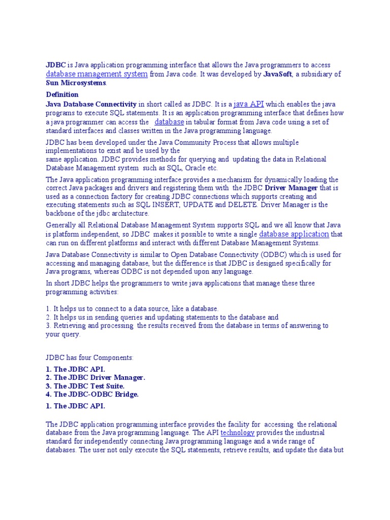 Database Management System: Technology | PDF | Java (Programming ...