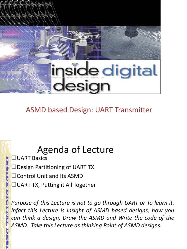 ASMD Based Design: UART Transmitter | PDF | Computer Data | Computer Engineering