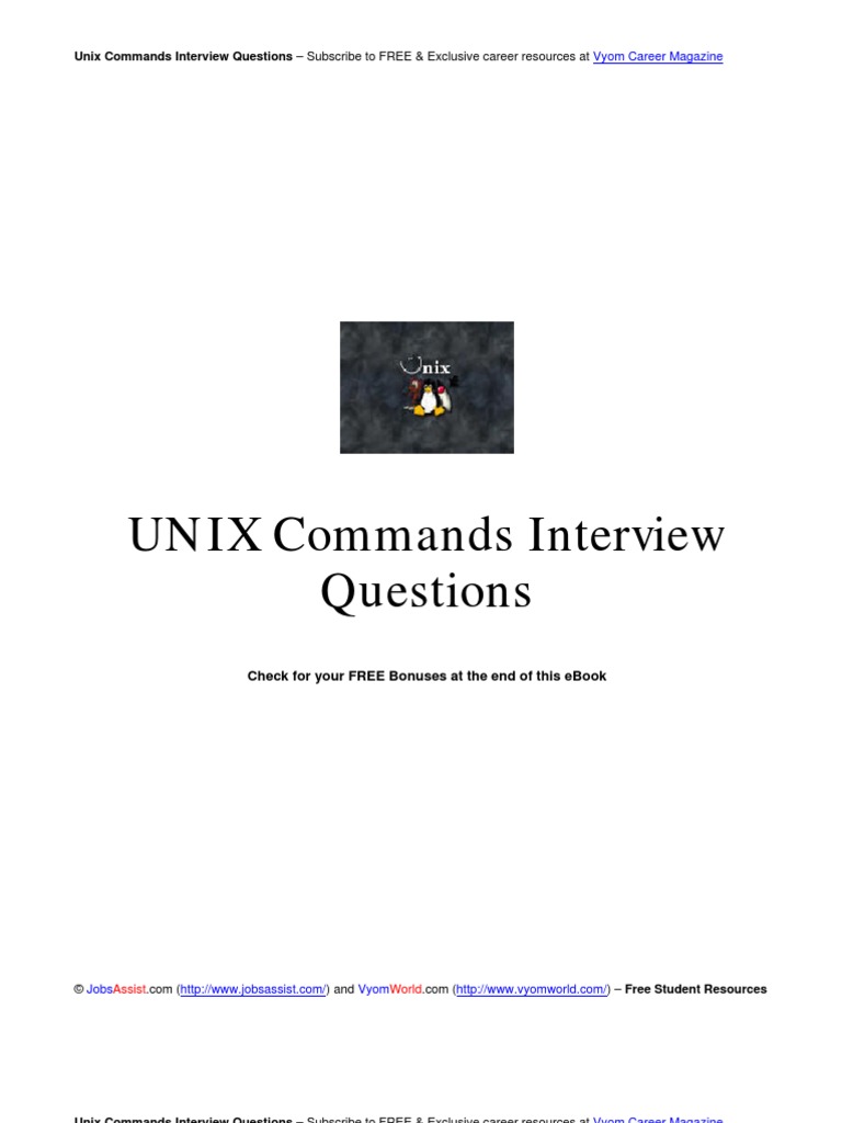 Unix Commands Interview Questions Command Line Interface Computer File