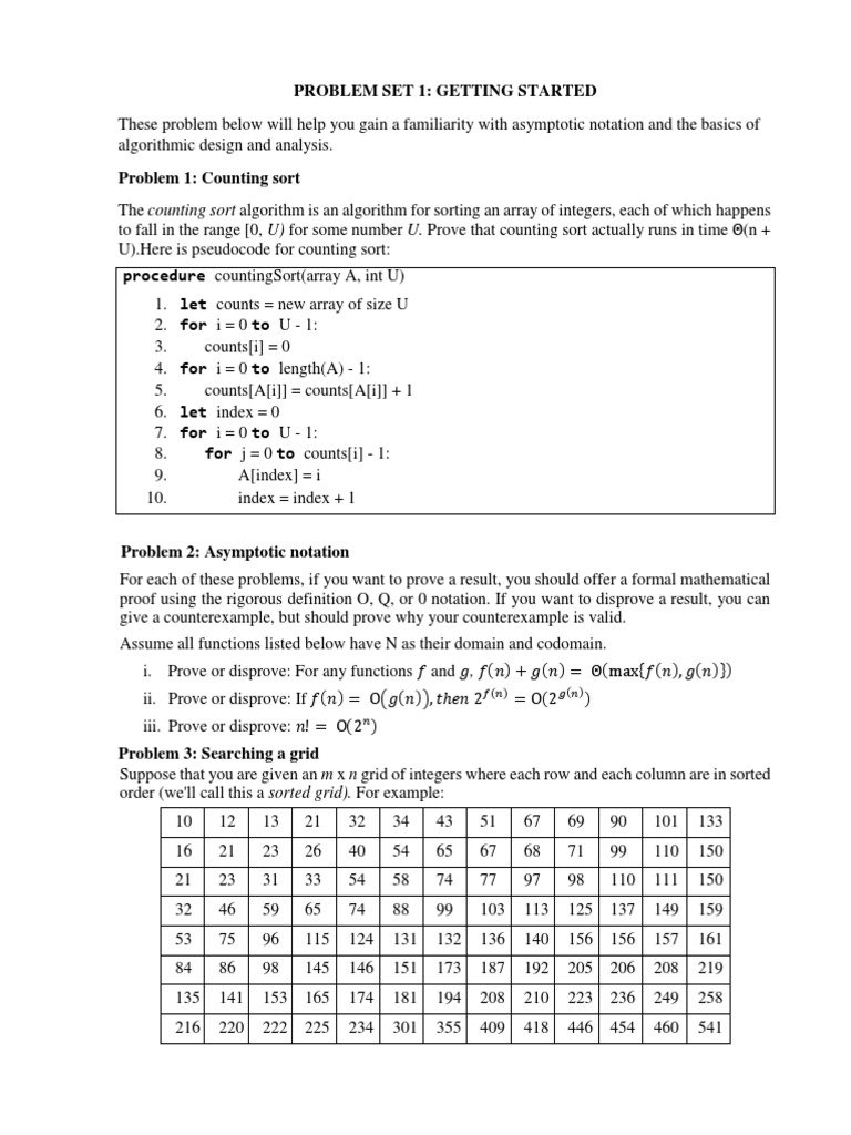 Problem Set 1 GettingStarted | PDF | Function (Mathematics ...