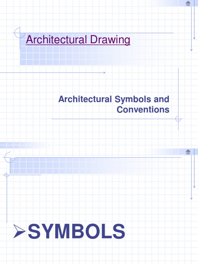 Architectural Symbols and Conventions Guide | PDF | Drawing | Art Media