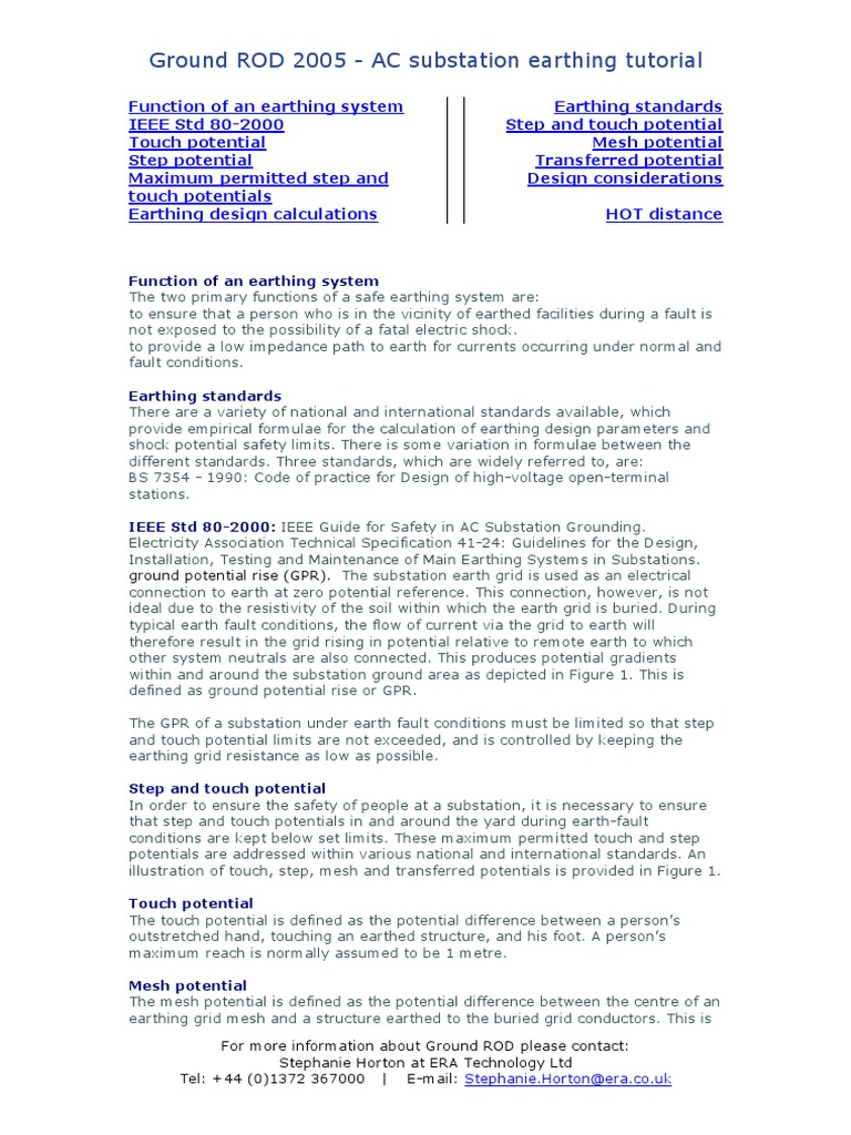 Ground ROD Tutorial | PDF | Electrical Substation | Electricity