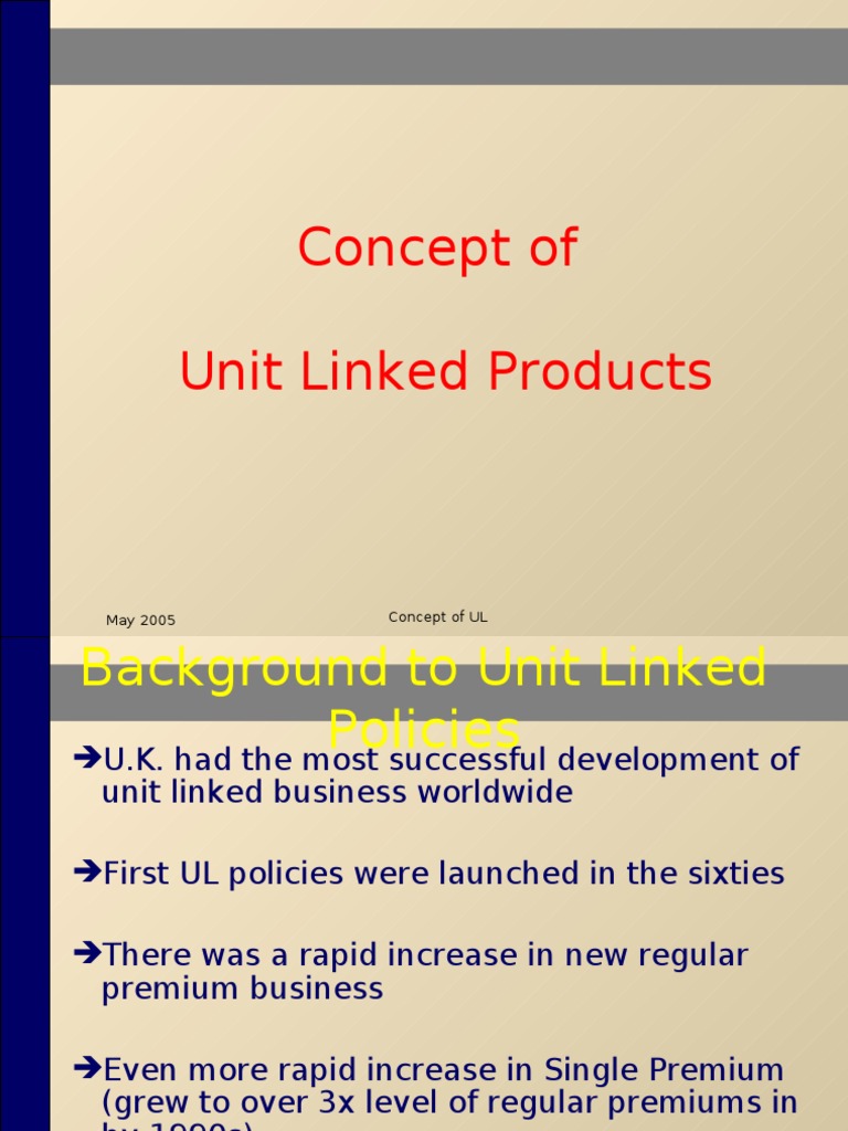 Concept of Unit Linked Products | PDF | Life Insurance | Insurance