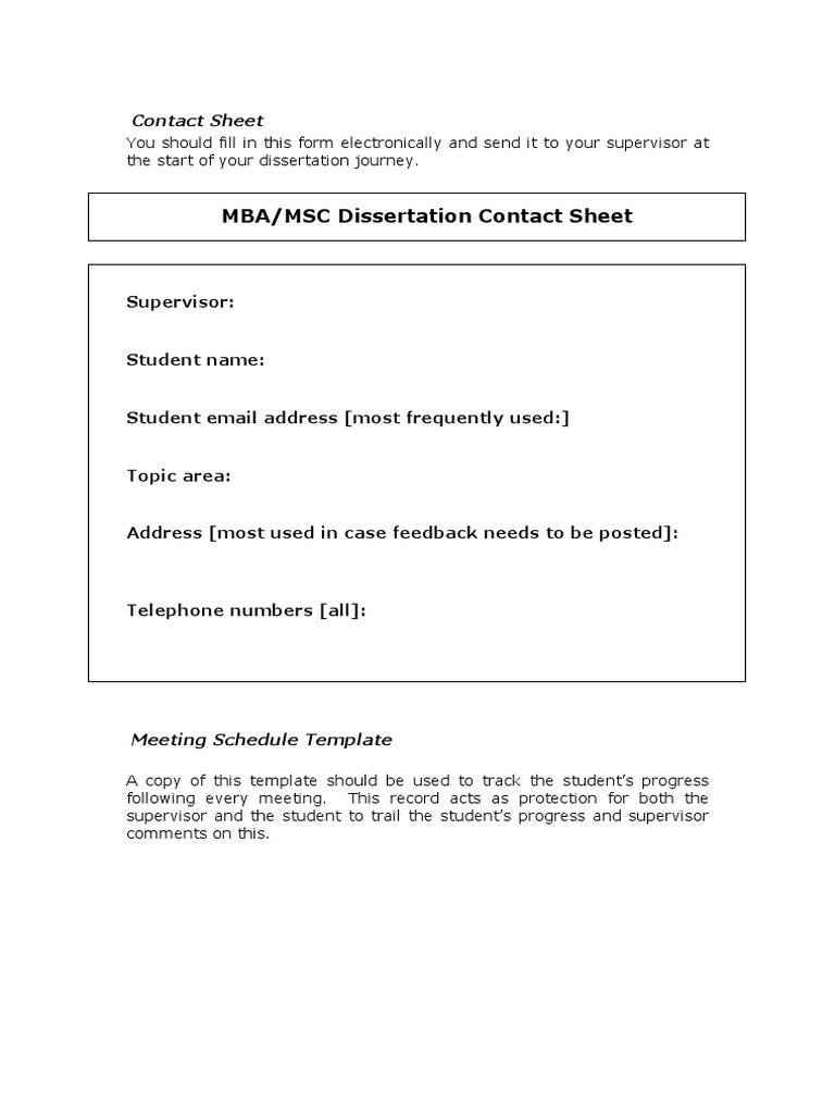 Supervision Forms | PDF | Email | Thesis