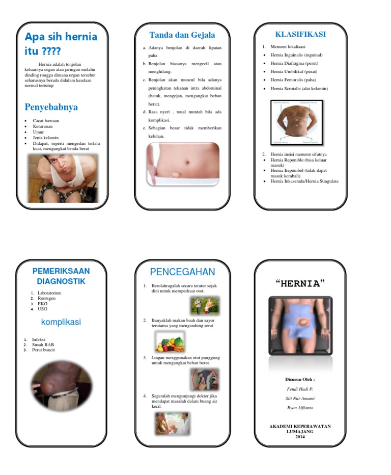 Leaflet Hernia | PDF | Kesehatan Holistik | Sains & Matematika