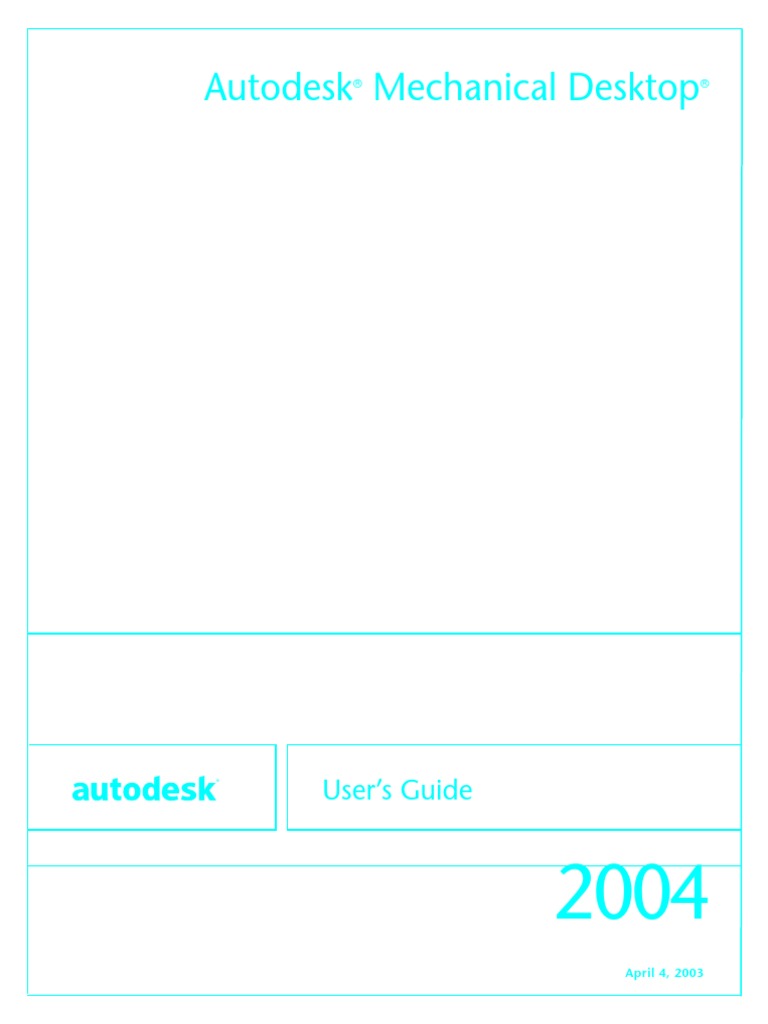 Mechanical Desktop 2004 | PDF | Auto Cad | Autodesk