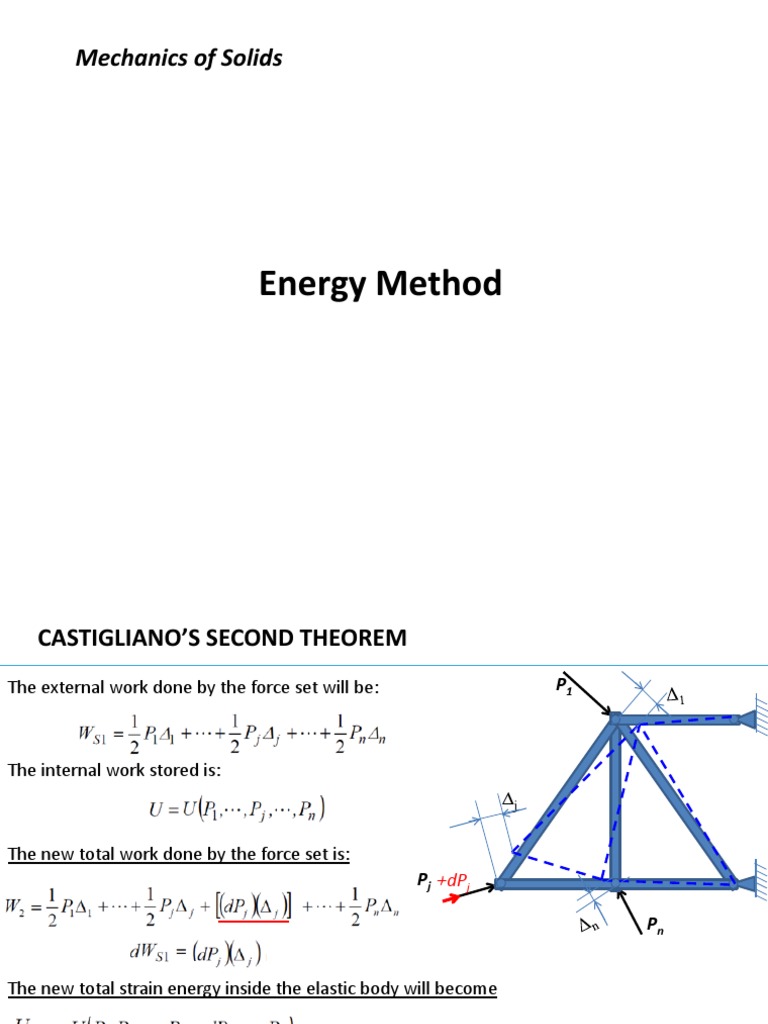 Energy Method: Mechanics of Solids | PDF | Deformation (Mechanics) | Force