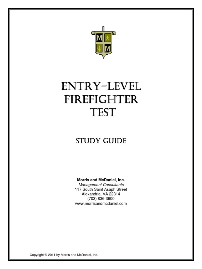 Entry-Level Firefighter Test: Study Guide | Download Free PDF | Test ...