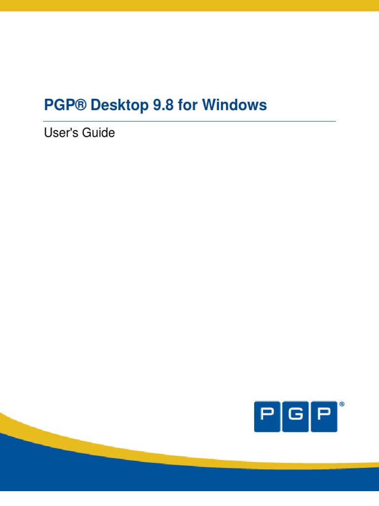 PGP Desktop User's Guide | PDF | Microsoft Windows | Encryption