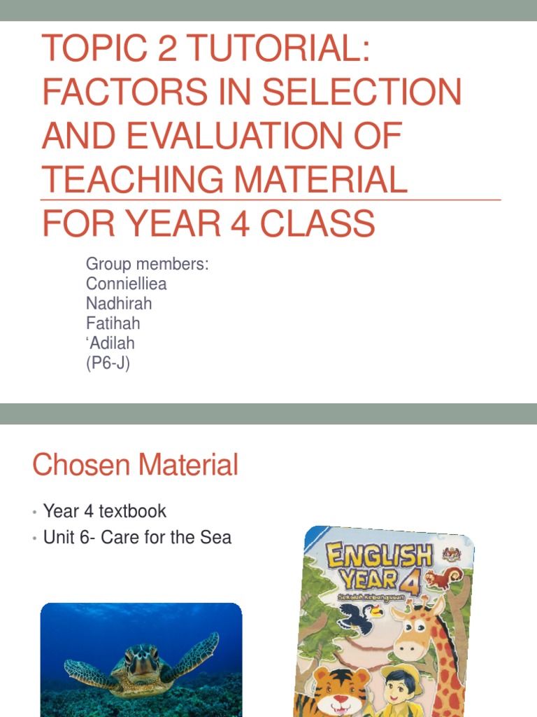 Factors in Selection and Evaluation of Teaching Material | PDF | Sea ...