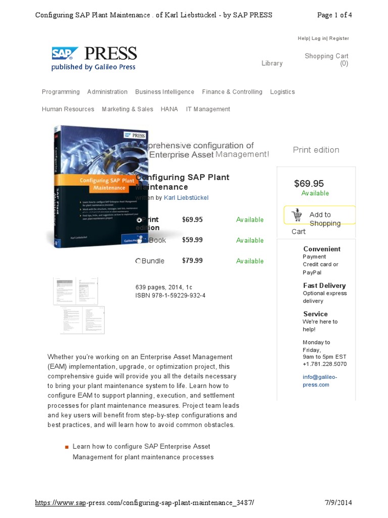 Configuring SAP Plant Maintenance Guide | PDF | E Books | Computing