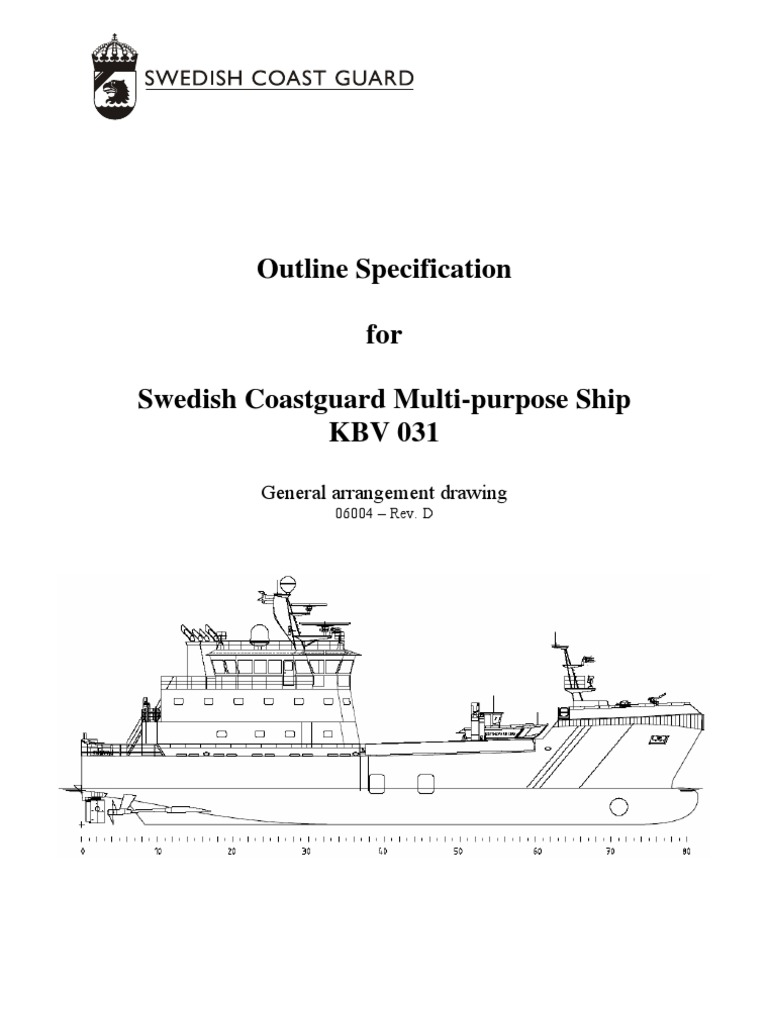 Swedish Coastguard Multi-Purpose Ship KBV 031 | PDF