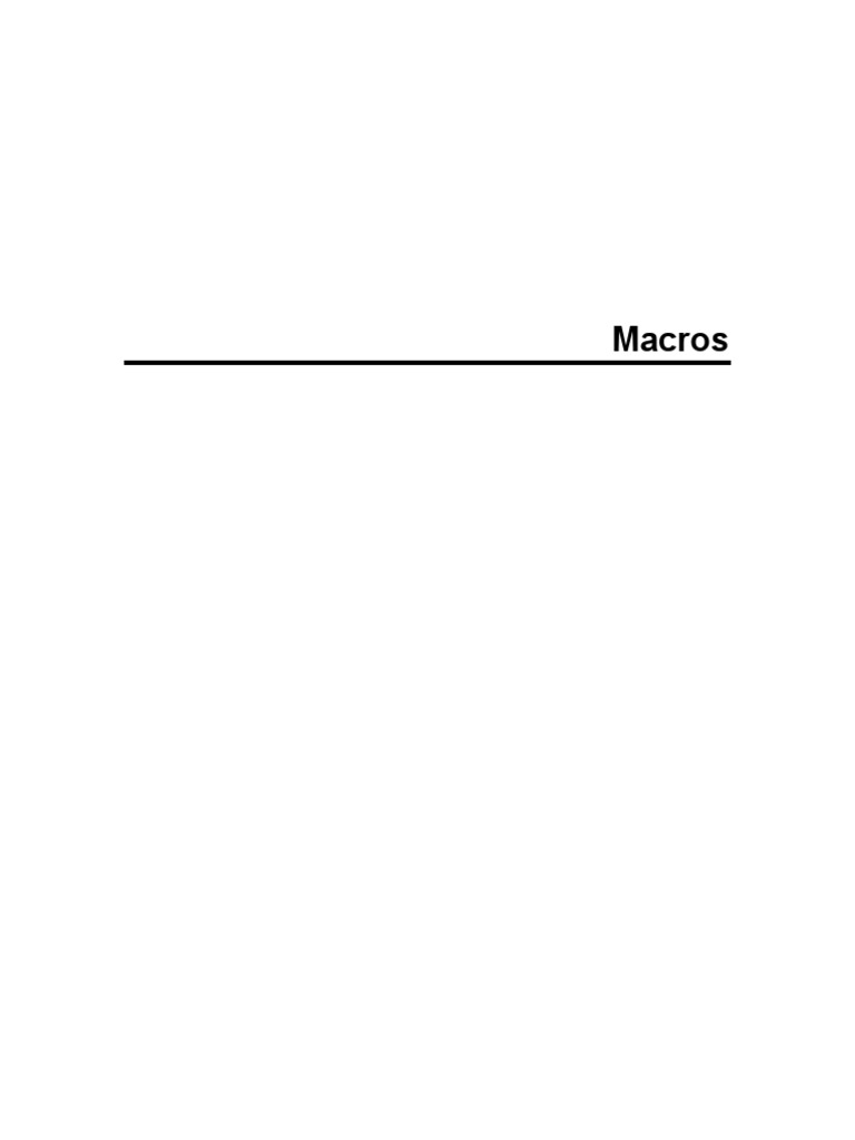 Macros Pdf Parameter Computer Programming Variable Computer