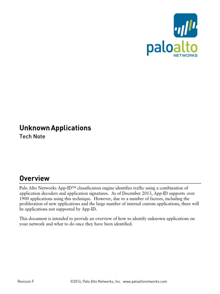 Unknown Applications RevF | PDF | Port (Computer Networking ...