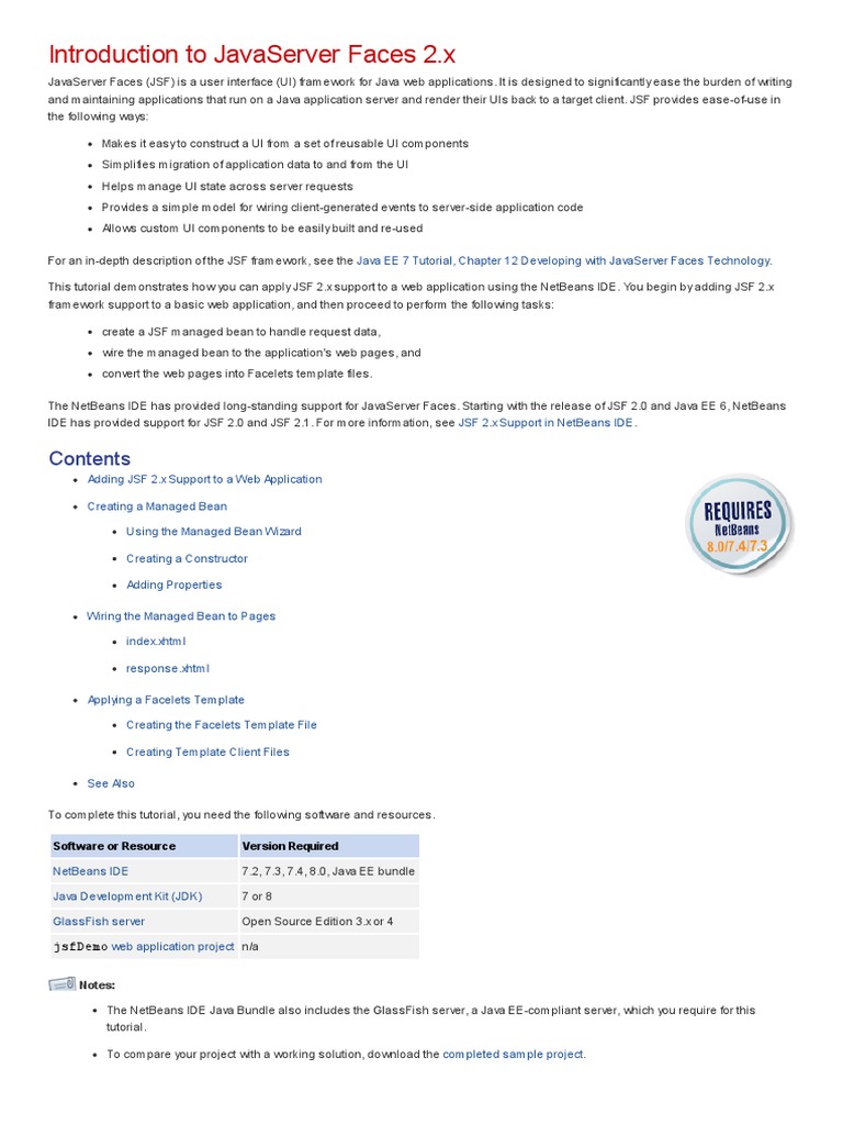 Introduction To JavaServer Faces 2 | Download Free PDF | Java Server ...