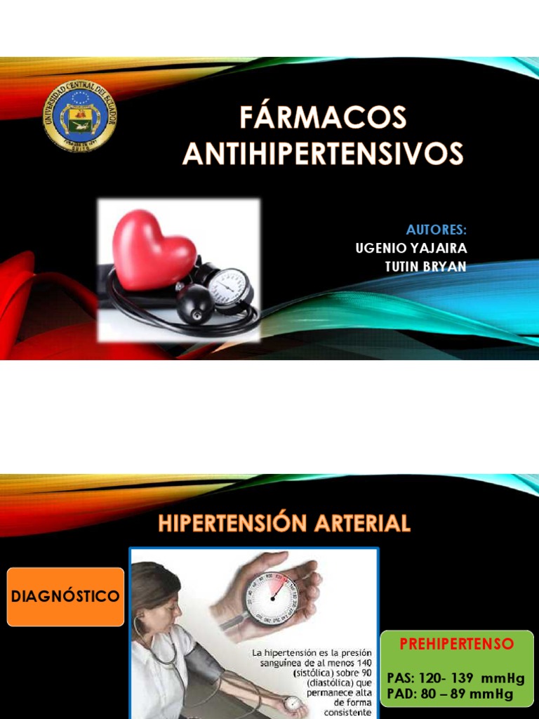 Fármacos Antihipertensivos | PDF | Hipertensión | Drogas